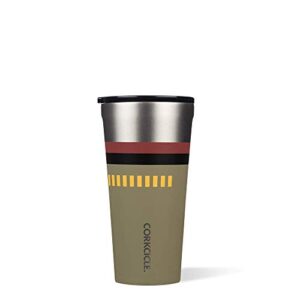 corkcicle disney star wars 16 oz stainless steel travel tumbler & lid, boba fett