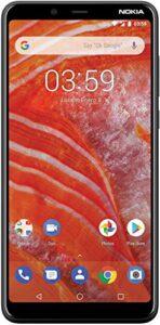 nokia 3.1 plus w/android one (32gb, 3gb) 6" hd+, face unlock, dual sim gsm unlocked global 4g lte (t-mobile, at&t, metro, straight talk) international model ta-1113 (black)