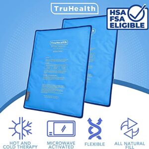 TruHealth Extra Large Ice Pack for Injury (2-Pack) - FSA HSA Approved Hot & Cold Gel Ice Pack - Reusable Ice Packs Pads & Therapy Compress