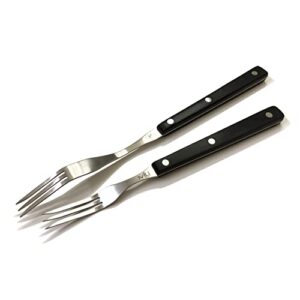 WALLFARM Stainless Steel Granny Fork, 3-Tines, Meat Fork, Barbecue Fork, Carving Fork for Grilling, Barbecue, Serving, Roasting, 10-Inch