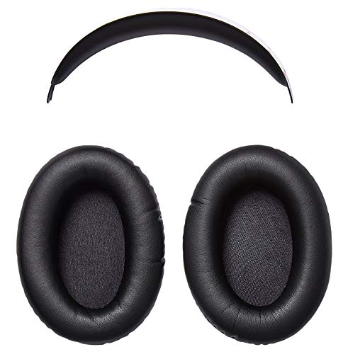 Premium replacement Cloud Flight earpads and Cloud Flight headband pad cushion Compatible with HyperX Cloud Flight wireless headset (Black) Protein Leather | Soft High-Density Foam | Easy Installation