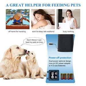 Cat Feeder, HoneyGuaridan 6.5L Automatic Pet Feeder for Two Cats Dogs Food Dispenser Auto Cat Feeder 6 Meal Portion Control, Distribution Alarm, Programmable Timer Feeder, Customizable Voice Recorder