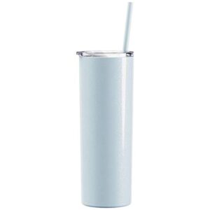 maars skinny steel stainless steel tumbler, 20 oz | double wall vacuum insulated (iceberg glitter)