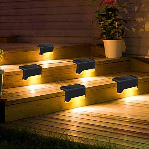 BIGTREE 12 Pack Solar Deck Lights Outdoor, Solar Step Lights Waterproof Led Solar Lights for Outdoor Stairs, Step, Fence, Yard, Patio, and Pathway