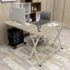 Kaboon 55x28 Desk Table Top, One Piece Wood Tabletop for Home and Office Desk, Double Desk, L Desk DIY(27.5" D x 55" W, Light Oak Desktop Only)