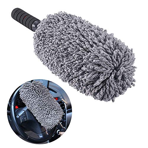 IPELY Super Soft Microfiber Car Duster Exterior with Extendable Handle, Car Brush Duster for Car Cleaning Dusting