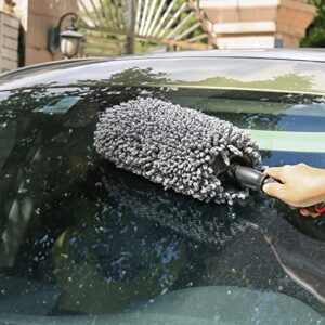 IPELY Super Soft Microfiber Car Duster Exterior with Extendable Handle, Car Brush Duster for Car Cleaning Dusting