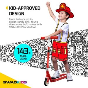 Swagtron SK1 Kick Start Electric Scooter for Kids with Extended Life Battery, ATSM Certified, Adjustable, Ages 5+, Cotton Candy Pink