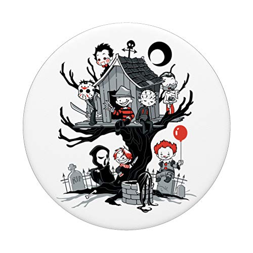 Horror Movie Tree House Funny Halloween PopSockets PopGrip: Swappable Grip for Phones & Tablets