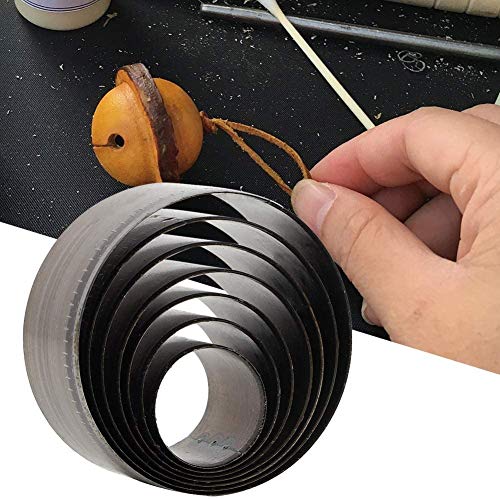 XILEWHZF Leather Cutting Dies Set,7 Pcs Leather Punching Tool,Shape Round Cutting Mold Punching Die Set for Handmade DIY Leather Craft