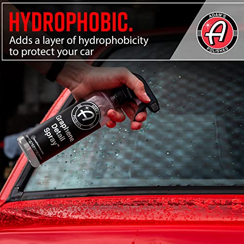 Adam’s Graphene Detail Spray (16 oz) - Extend Protection of Waxes, Sealants, Coatings | Quick, Waterless Detailer Spray for Car Detailing | Clay Bar, Drying Aid, Add Shine Ceramic Graphene Protection