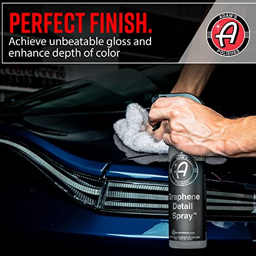 Adam’s Graphene Detail Spray (16 oz) - Extend Protection of Waxes, Sealants, Coatings | Quick, Waterless Detailer Spray for Car Detailing | Clay Bar, Drying Aid, Add Shine Ceramic Graphene Protection