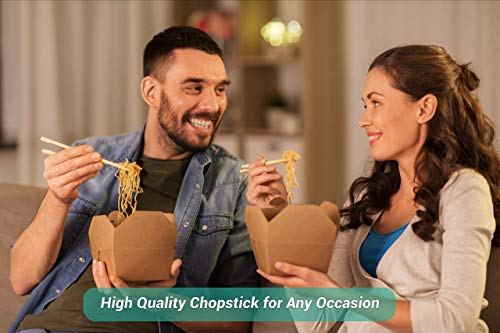 Bamboo Chopsticks - 100 Pairs - Premium Disposable Chopsticks - Individually Wrapped - Multi Pack Wooden Chopsticks Disposable