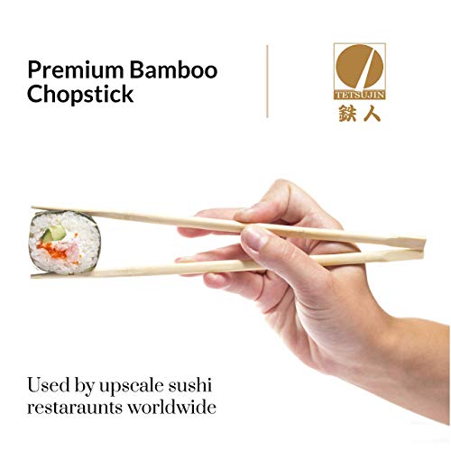 Bamboo Chopsticks - 100 Pairs - Premium Disposable Chopsticks - Individually Wrapped - Multi Pack Wooden Chopsticks Disposable