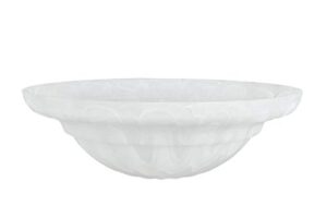 aspen creative alabaster 23091-01 transitional style replacement torchiere glass shade, 5-1/8" high x 15-5/8" diameter