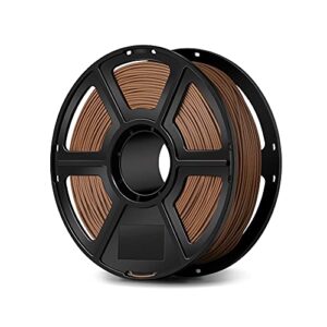 flashforge wood 3d printer filament, 1.75mm (dark wood), 1kg spool (2.2lbs), guaranteed fresh, dimensional accuracy +/- 0.02mm, tangle-free, fits most fdm printers [risk-free]