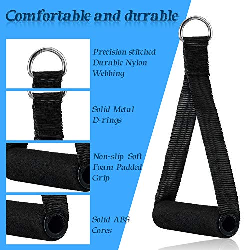 8 Pieces Resistance Band Handles Exercise Band Handles Replacement Fitness Strap Cable Machine Attachment Grips Pull Handles Resistance Bands for Resistance Training