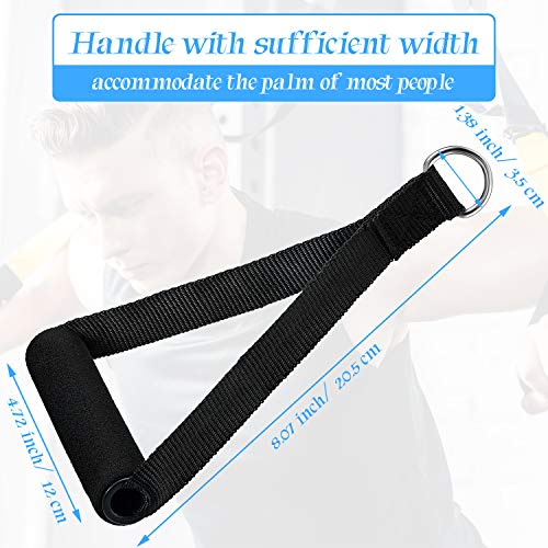 8 Pieces Resistance Band Handles Exercise Band Handles Replacement Fitness Strap Cable Machine Attachment Grips Pull Handles Resistance Bands for Resistance Training