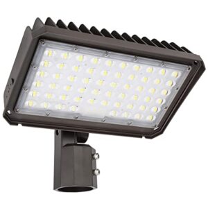 kadision 150w led parking lot lights outdoor led pole light, 19500lm 5000k 100-277v ip65, adjustable slip fitter led flood light with dusk to dawn photocell, etl listed