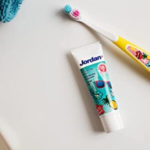 Jordan* Step 3 Kids Toothbrush, 6-9 Years, Soft Bristles, BPA Free - 4 Pack - Blue & Pink