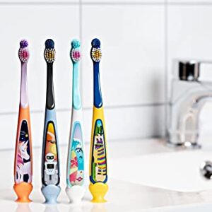 Jordan* Step 3 Kids Toothbrush, 6-9 Years, Soft Bristles, BPA Free - 4 Pack - Blue & Pink