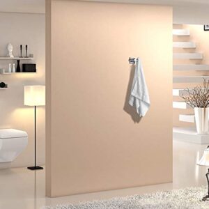 Double Towel Hooks for Hanging ,Premium Stainless Steel Heavy Duty Square Clothes Coat Robe Wall Hook for Kitchen &Garage, Heavy Duty Wall Mounted 2 Pack