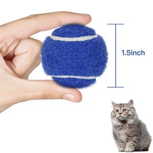 PIKASEN 1.5" Small Tennis Balls for Dogs - Cat Toy 3 Colours and Pack of 12 Mini Tennis Balls for Small Dogs