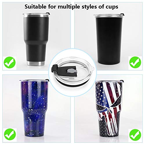 16oz Tumbler Replacement Lids,4 Pack Spill Proof and Splash Resistant Lids,Leak Proof Tumbler Replacement Covers,No Leak Cups Lids Covers for Rambler, Ozark Trail,Yeti