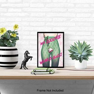 Glam High Fashion Design Wall Decor - Luxury Couture Art - Chic Modern Contemporary Home Decorations for Bedroom, Bathroom, Bath - Funny Gift for Women, BFF, Best Friend, Designer Fashionistas