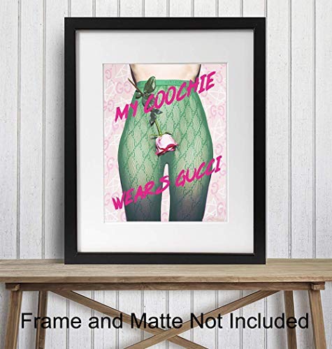 Glam High Fashion Design Wall Decor - Luxury Couture Art - Chic Modern Contemporary Home Decorations for Bedroom, Bathroom, Bath - Funny Gift for Women, BFF, Best Friend, Designer Fashionistas