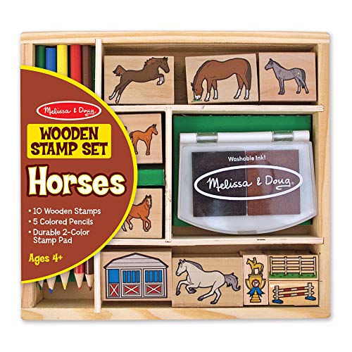 Melissa & Doug Take-Along Show-Horse Stable & Horse Stable Stamp Set