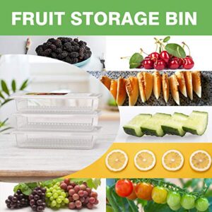 SILIVO Produce Saver Containers for Refrigerator (3 Pack) - 2.5L Fruit Storage Containers for Fridge, Vegetable Storage Containers with Drain Tray Keep Fresh for Veggie, Fruit, Lettuce and Salad