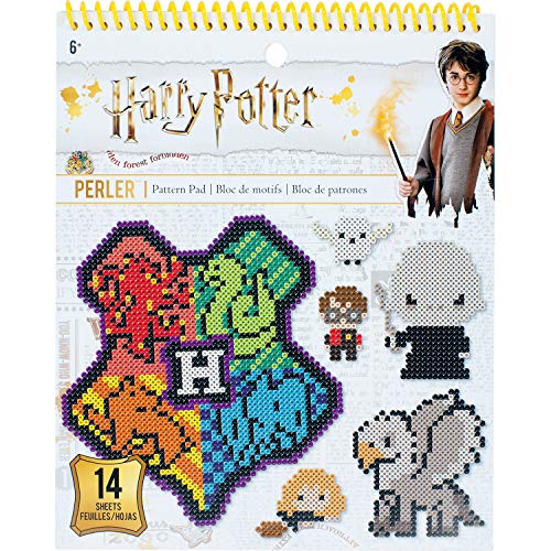 Perler 80-54345 Harry Potter Fuse Bead Kit for Kids and Adults, Comes with 19 Patterns, Multicolor, 4503pcs & Beads Harry Potter Instruction Pad, 53 Patterns, Multicolor