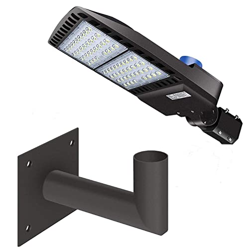 200W LED Parking Lot Lights Bundle L-Shape Square Pole Top Bracket