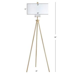 MISC Lighting 66-inch Tripod Led Floor Lamp - 25" X 66" Brown Brass Gold Bulbs Included Energy Efficient