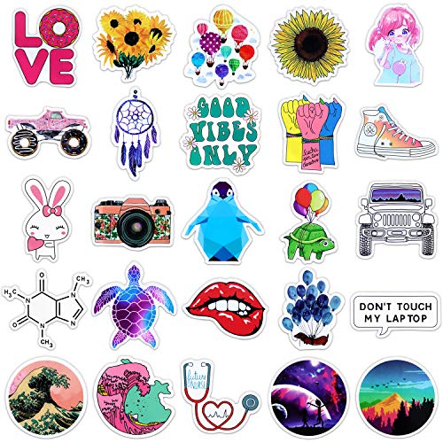 VSCO Stickers for Water Bottles, 100 Pack Laptop Stickers Aesthetic Trendy Waterproof Vinyl Stickers for Skateboard Bike Cute Stickers for Girls Teens