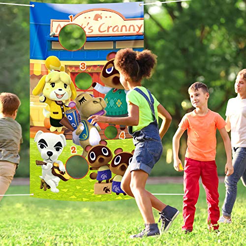 Animal Crossing Bean Bag Toss Game Outdoor Indoor Game for Kids Adults Family Class Party Games for Kids Animal Video Theme Birthday Party Baby Shower Decor