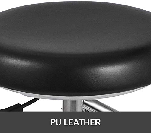 OUBO Brand Black Assistant Stool 360° Rotation Armrest Dental PU Leather Backrest Medical Office Use