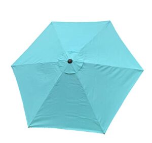 bellrino decor 7.5 ft 6 ribs replacement strong & thick patio umbrella canopy cover (canopy only) - peacock blue