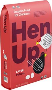 hen up organic | layer pellet - non-gmo chicken food | 25 pound (25 lb.) bag