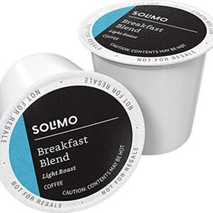 Amazon Brand - 100 Ct. Solimo Light Roast Coffee Pods, Breakfast Blend, Compatible & 100 Ct. Solimo Light Roast Coffee Pods, French Vanilla Flavored, Compatible with Keurig 2.0 K-Cup Brewers