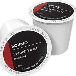 Amazon Brand - 100 Ct. Solimo Dark Roast Coffee Pods, French Roast & 100 Ct. Solimo Variety Pack Medium and Dark Roast Coffee Pods (Colombian, Dark, French Roast)