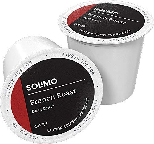 Amazon Brand - 100 Ct. Solimo Dark Roast Coffee Pods, French Roast & 100 Ct. Solimo Variety Pack Medium and Dark Roast Coffee Pods (Colombian, Dark, French Roast)