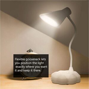 VOSAREA LED Night Light Bulbs Gooseneck LED Desk Lamp USB Charging Swing Arm Touch Control Reading Lamp Bedside Table Light for Study Bedroom Office Portable Night Light