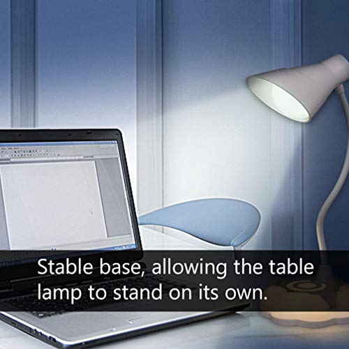 VOSAREA LED Night Light Bulbs Gooseneck LED Desk Lamp USB Charging Swing Arm Touch Control Reading Lamp Bedside Table Light for Study Bedroom Office Portable Night Light