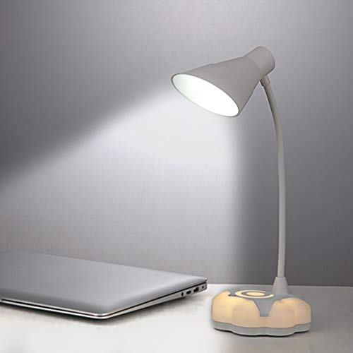 VOSAREA LED Night Light Bulbs Gooseneck LED Desk Lamp USB Charging Swing Arm Touch Control Reading Lamp Bedside Table Light for Study Bedroom Office Portable Night Light