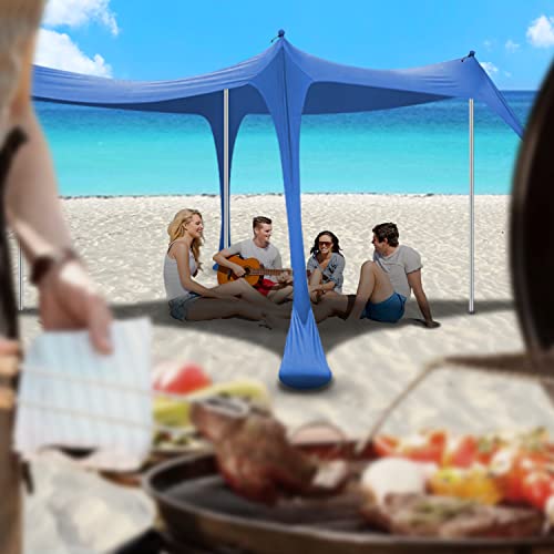 Pop Up Beach Tent Umbrella – 10FT X 10FT Sun Shade Shelter,Lycra UPF50+ Beach Canopy Sun shelter Shade,Outdoor Tent Shade with Sand Shovel,Christmas Greeting Card is The Best Wish to Your Lover