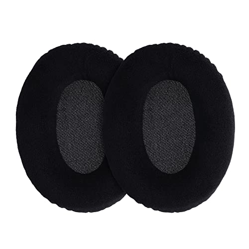 kwmobile 2X Earpad Compatible with Kingston HyperX Cloud II Gaming - Replacement Velour Earpad Cushion for Headphones - Black