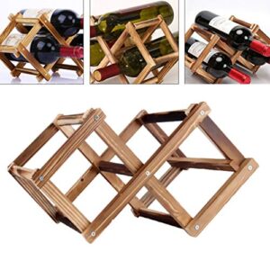 Cabilock Dining Table Decor Wooden Wine Bottle Holder Natural Wine Display Shelves Wine Storage Stand Wine Rack Wine Cellar Racks for Home Kitchen Pantry Cabinet Bar (Brown) Rustic Decor