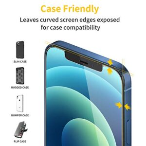 UNBREAKcable 3-Pack Screen Protector for iPhone 12 / iPhone 12 Pro, Double Shatterproof Tempered Glass [Easy Installation] [9H Hardness] [99.99% HD Clear] [Case Friendly] for iPhone 6.1 inch